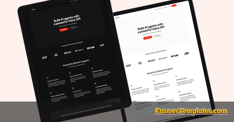 ApiFlow – Website & Docs for API Companies – Framer Templates Marketplace