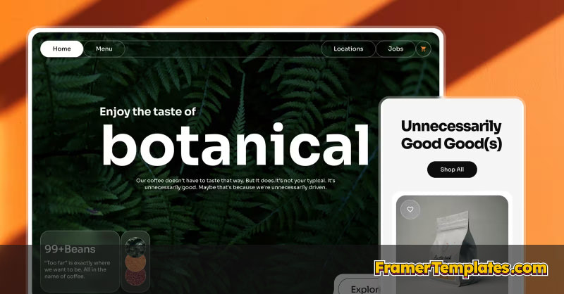 Botanical – Modern template – Framer Templates Marketplace