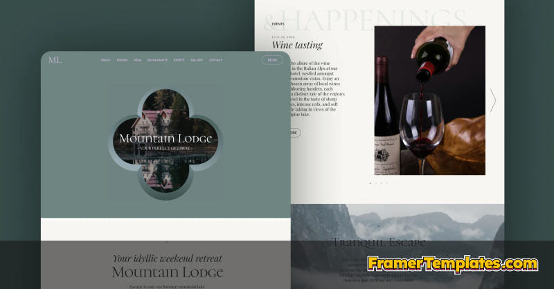 MountainLodge — Hotel Template – Framer Templates Marketplace
