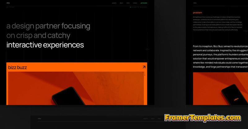 Nitro — Portfolio Template – Framer Templates & Components