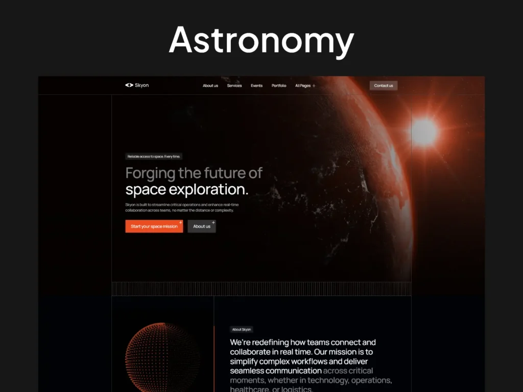 Skyon — Astronomy Club Framer Template - Framer Templates Marketplace