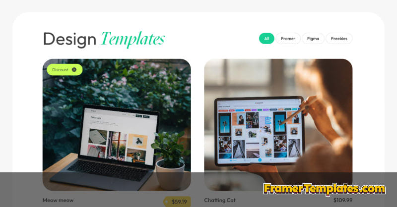 ustore — Digital Store Template – Framer Templates & Components